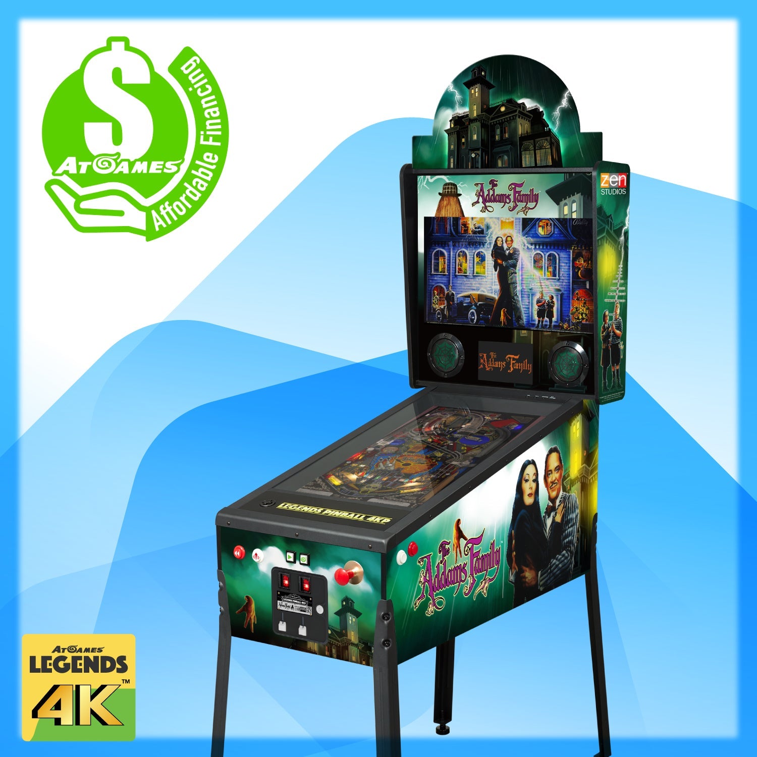 AtGames Affordable Financing Legends Pinball 4KP The Addams Family™ [S